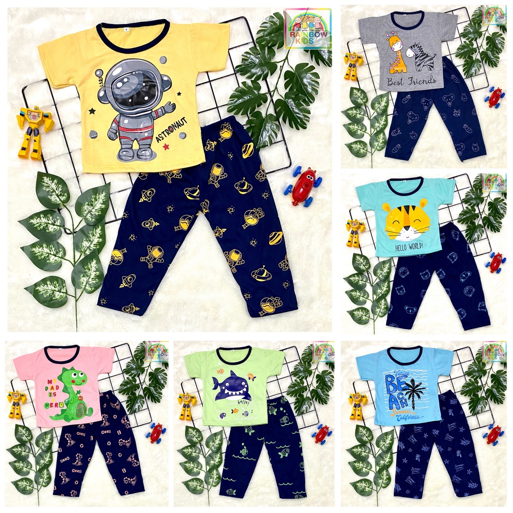 Jual RAINBOW SETELAN / SET BAJU ANAK COWOK / UNISEX CELANA PANJANG CP 1-8 TAHUN PART 1 | Shopee ...