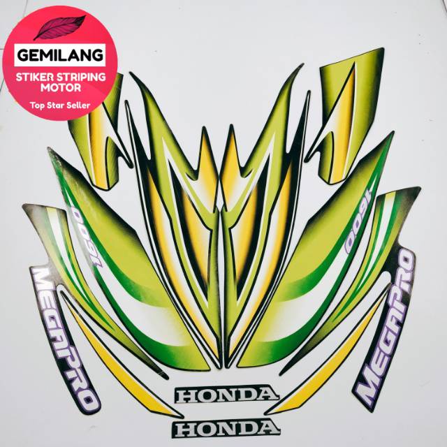Jual Striping Decal Polet Sticker honda megapro mega pro 2005 hitam ...