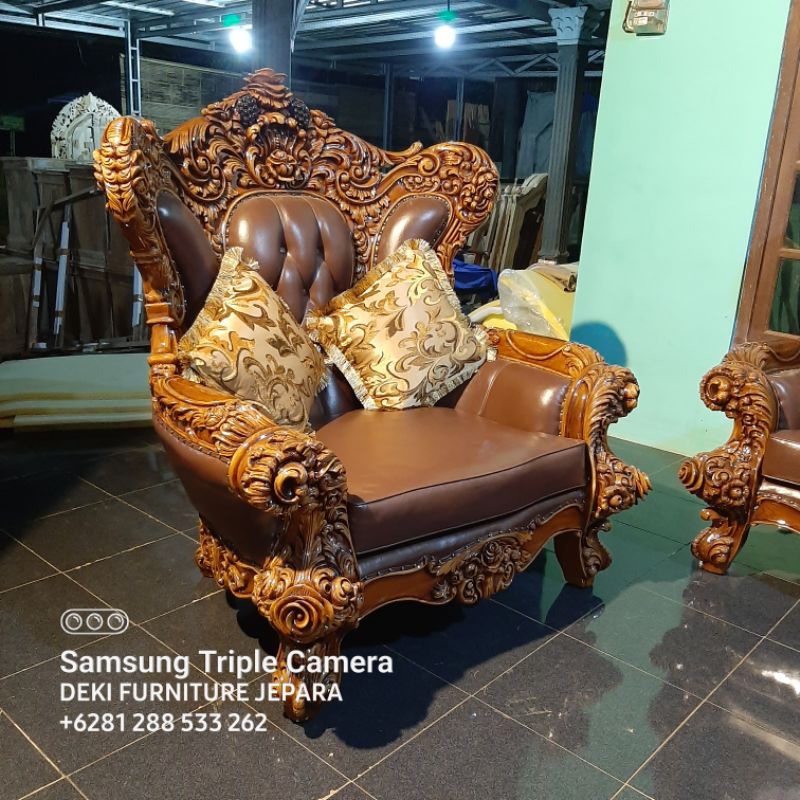 Jual SOFA JATI JEPARA TERBARU SOFA RUANG TAMU MEWAH KURSI TAMU MEWAH ...