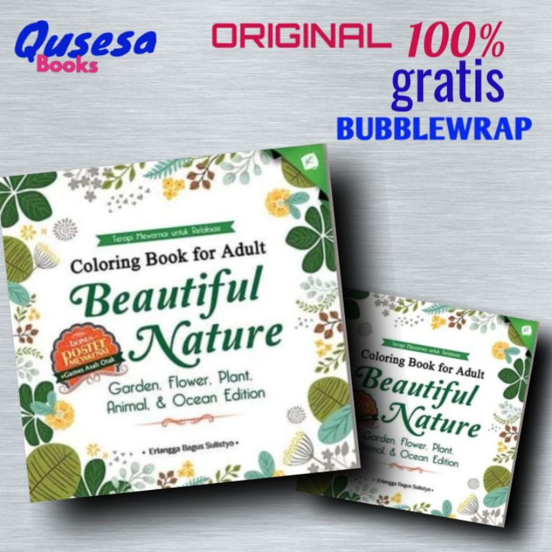 Jual COLORING BOOK FOR ADULT BEAUTIFUL NATURE(original 100%) | Shopee ...