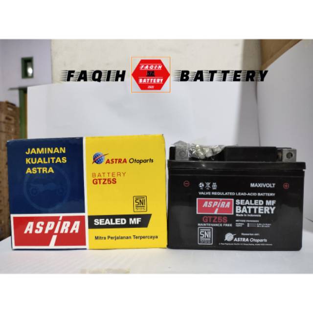 Jual Aki Motor Yamaha Mio J-Mio Soul GT 110 Gtz5s Aspira Astra MF | Shopee Indonesia