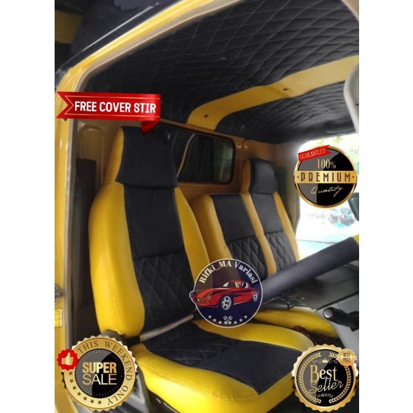 Jual Sarung jok mobil truk canter + plafon / Cover jok mobil dan plafon ...