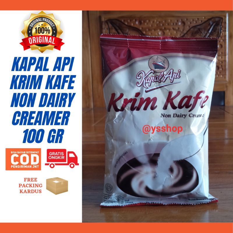 Jual Krimer Kapal Api Krim Kafe Non Dairy Creamer Sachet 100 gram ...