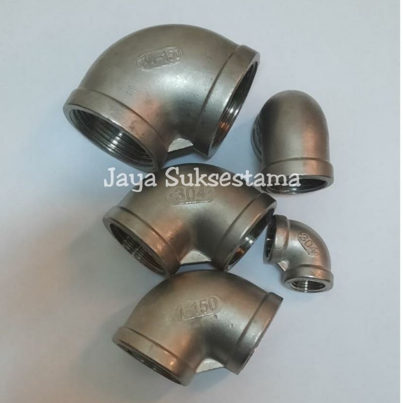 Jual Knee Stainless SS304 Drat 1 1/2 inch / Elbow 90 derajat 1,5 inch SS 304 | Shopee Indonesia