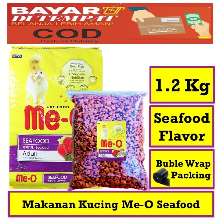 Jual Makanan Kucing meo ME-O Meo seafood repack 1.2 Kg / meo seafood ...