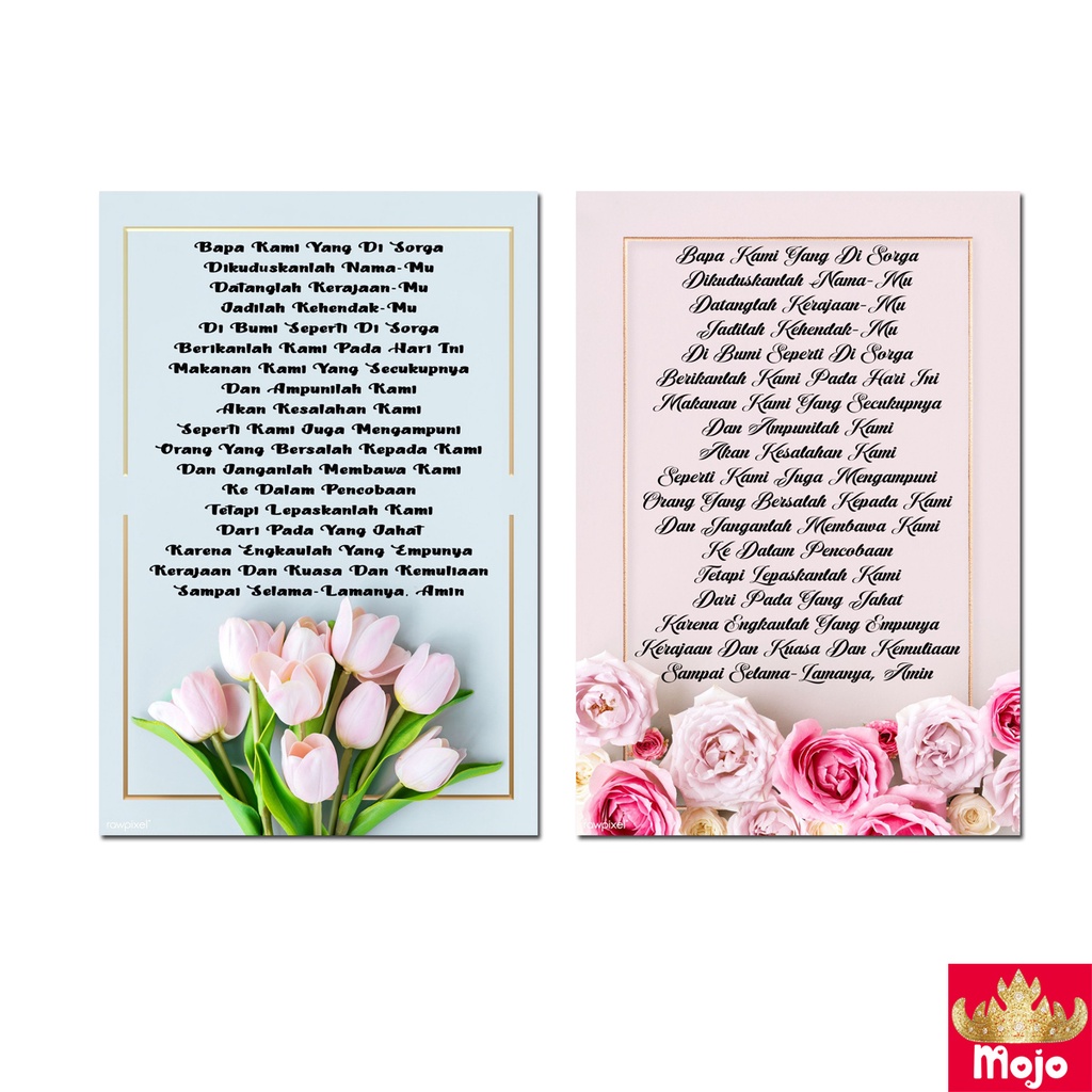 Jual Hiasan Dinding Rohani Doa Bapa Kami - ukuran 20x30 | Shopee Indonesia