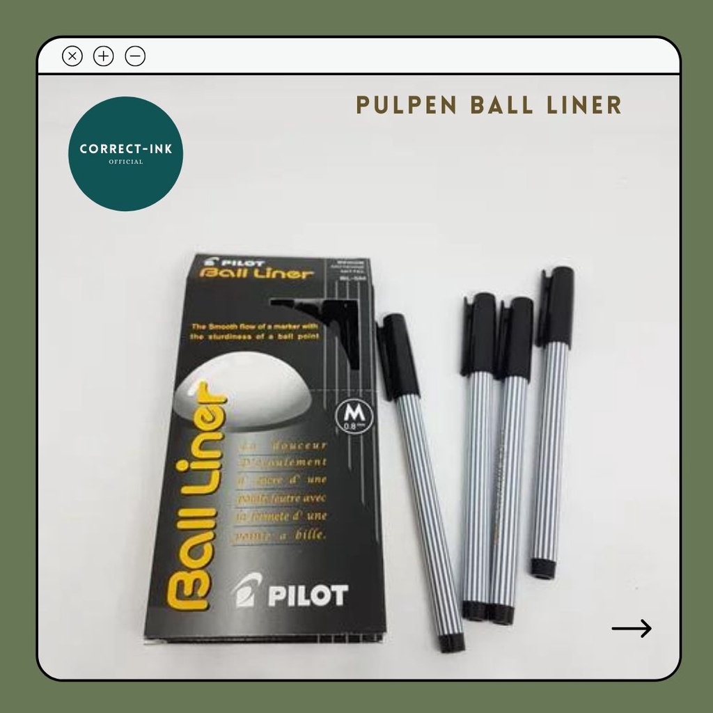 Jual PULPEN BALLINER Pulpen Pilot Balliner / Ball Liner Medium 0.8mm ...