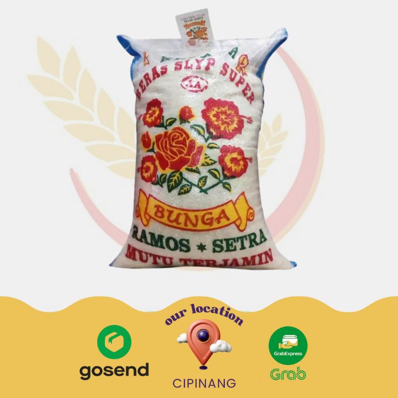 Jual Beras Ramos Setra Cap Bunga kembang 20KG & 25KG | Shopee Indonesia