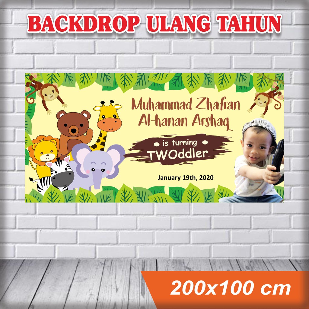 Jual BANNER ULANG TAHUN / BACKDROP ULTAH / SPANDUK ULANG TAHUN ZOO ...