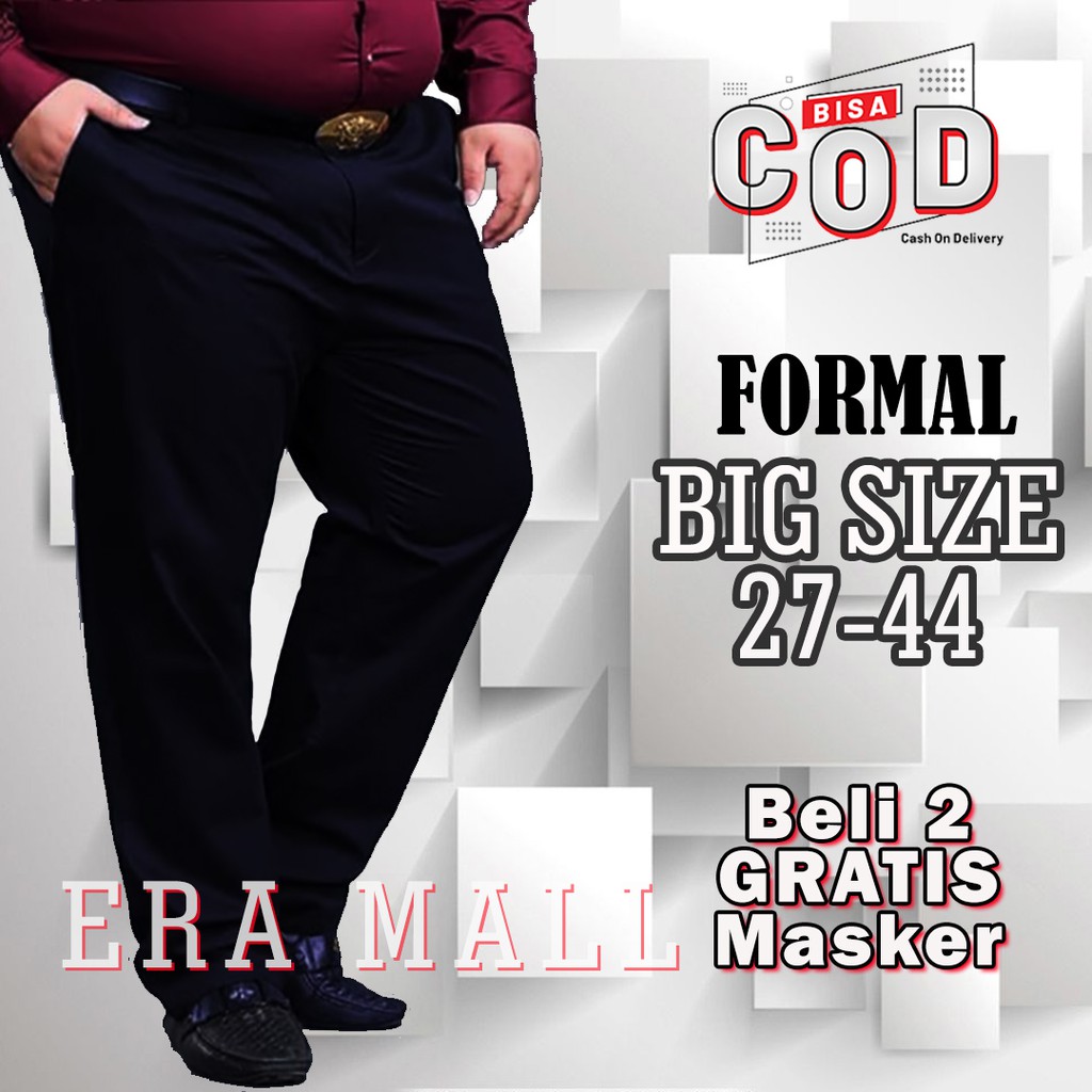 Jual Celana Bahan Pria Jumbo Sepan Dasar Kerja Kantor Laki laki Dewasa ...