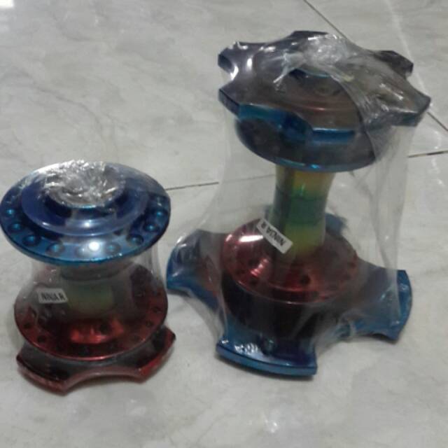 Jual Tromol becak ninja r / ninja ss warna pelangi dominan warna biru ...