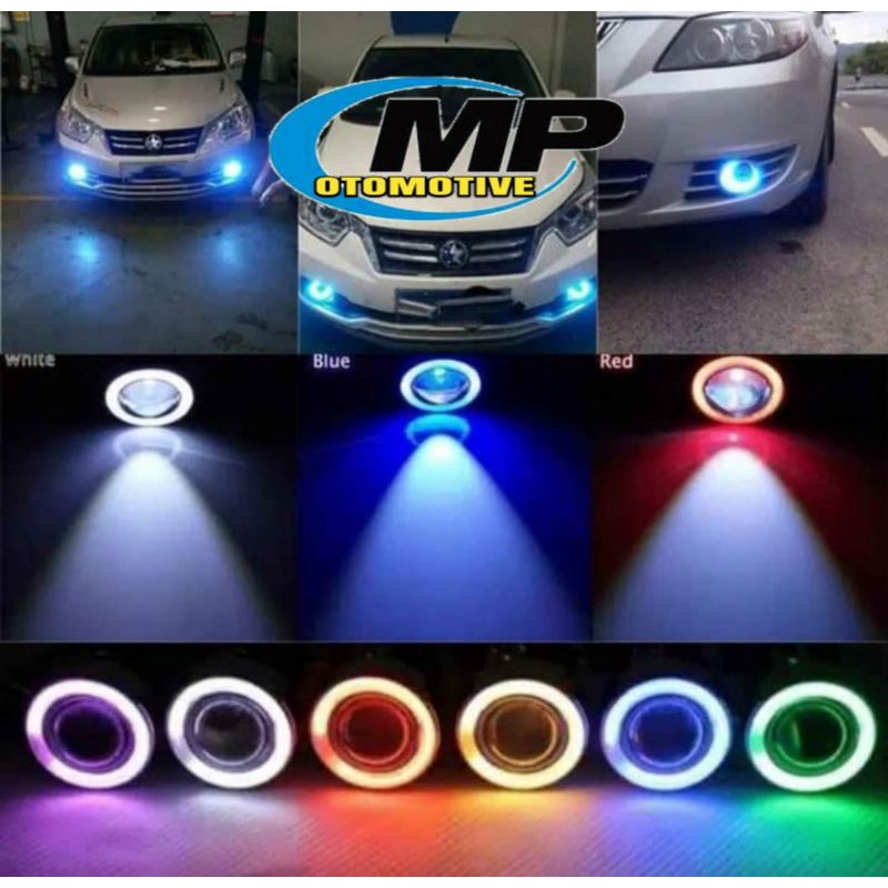 Jual LED super lamp ANGEL EYES LED FOG LAMP UNIVERSAL lengkap 5 warna ...