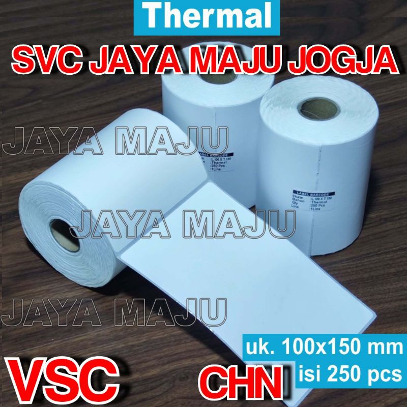 Jual [ VSC ] 100 X 150 - 1 LINE THERMAL IMPORT CHN - FACE OUT - ISI 250 ...
