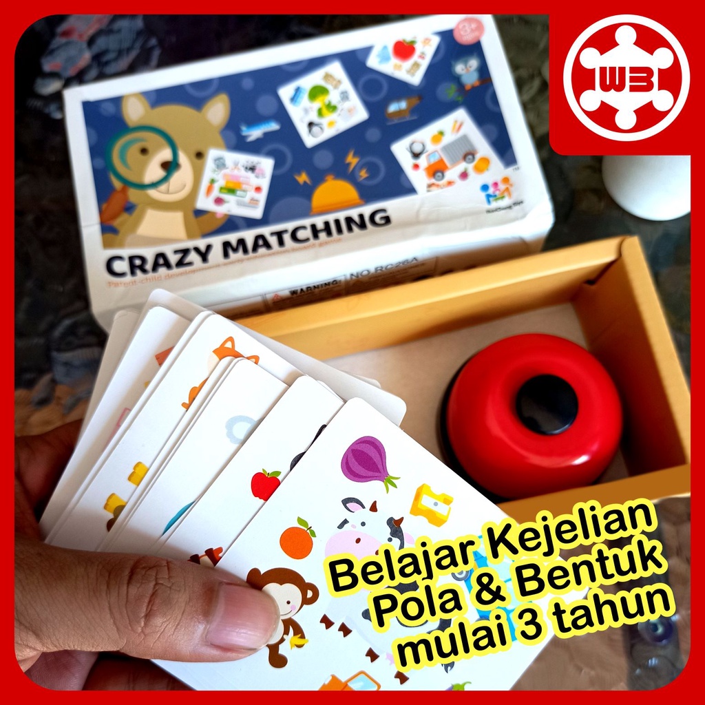 Jual Crazy Matching Board Game + Bell Ring Alt. SPOT IT DOBBLE FIND IT ...