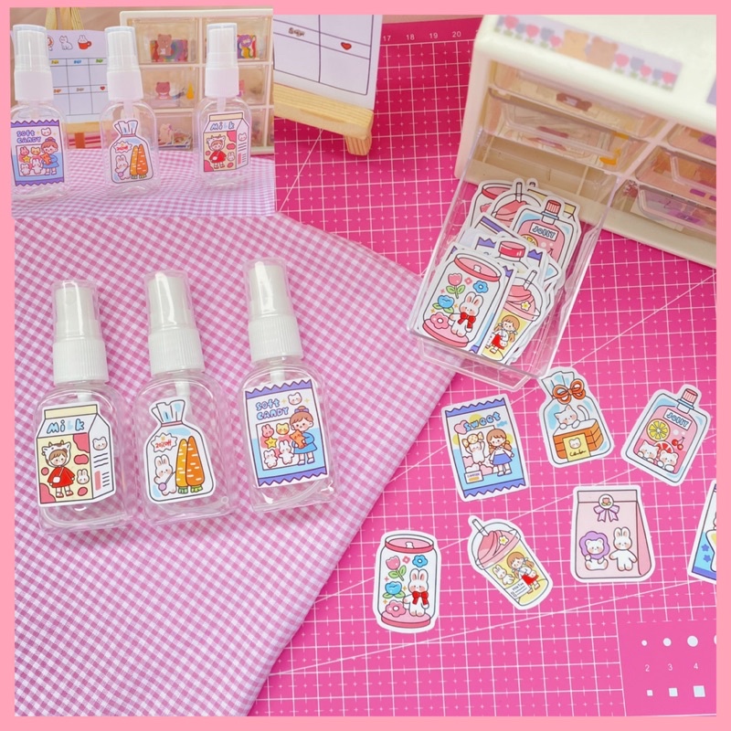 Jual BOTOL SPRAY AESTHETIC KOSONG 30 ml + Stiker | Botol hand sanitizer ...