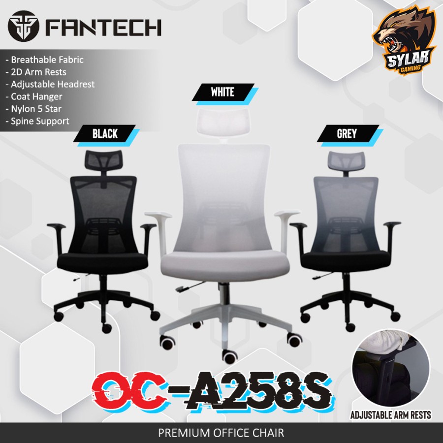Jual Fantech OC-A258S / OCA258S Premium Office Chair / Kursi Kantor ...