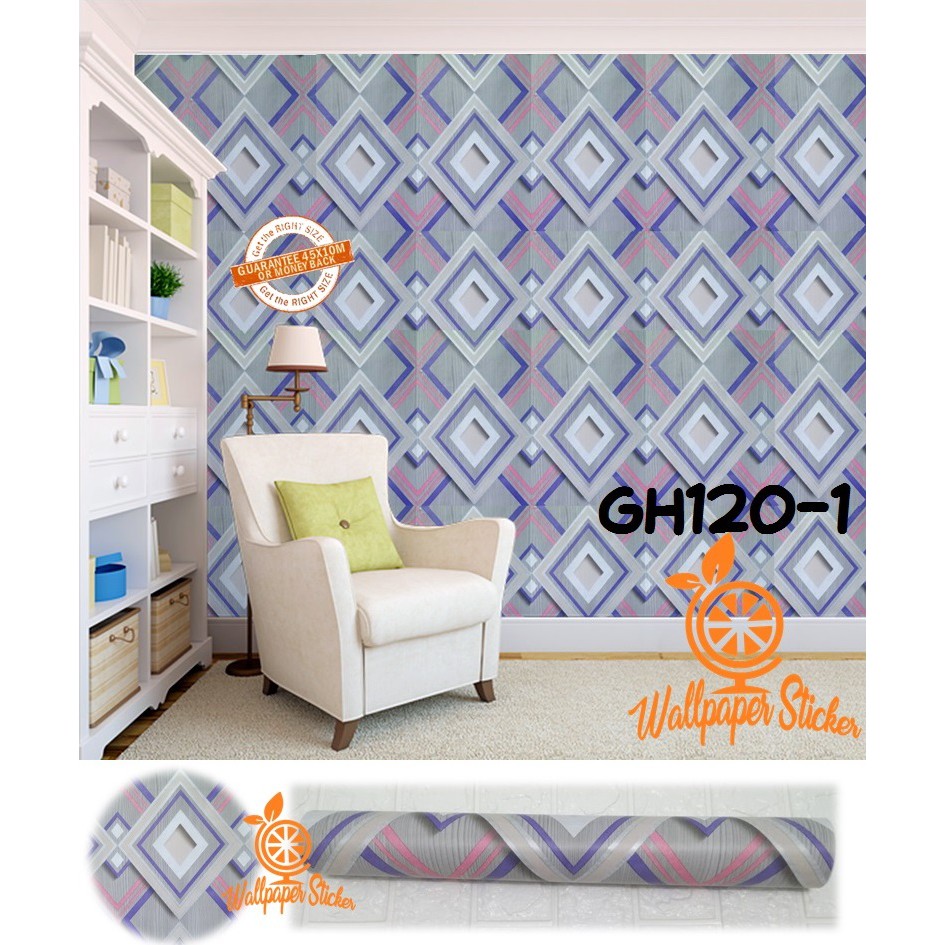 Jual Wallpaper Dinding Kamar Tidur Wallpaper Ruang Tamu Murah 45cm x 8M ...