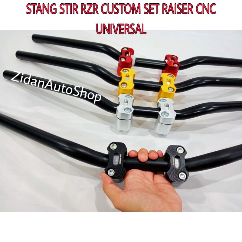 Jual STANG STIR RZR CUSTOM SET RAISER CNC UNIVERSAL SATRIA CB150R Tiger ...