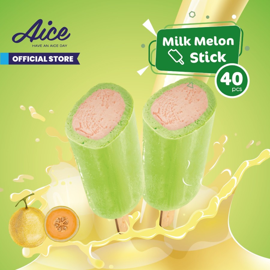 Jual Aice Ice Cream Melon Stick ( 1 karton = 40 pcs ) | Shopee Indonesia
