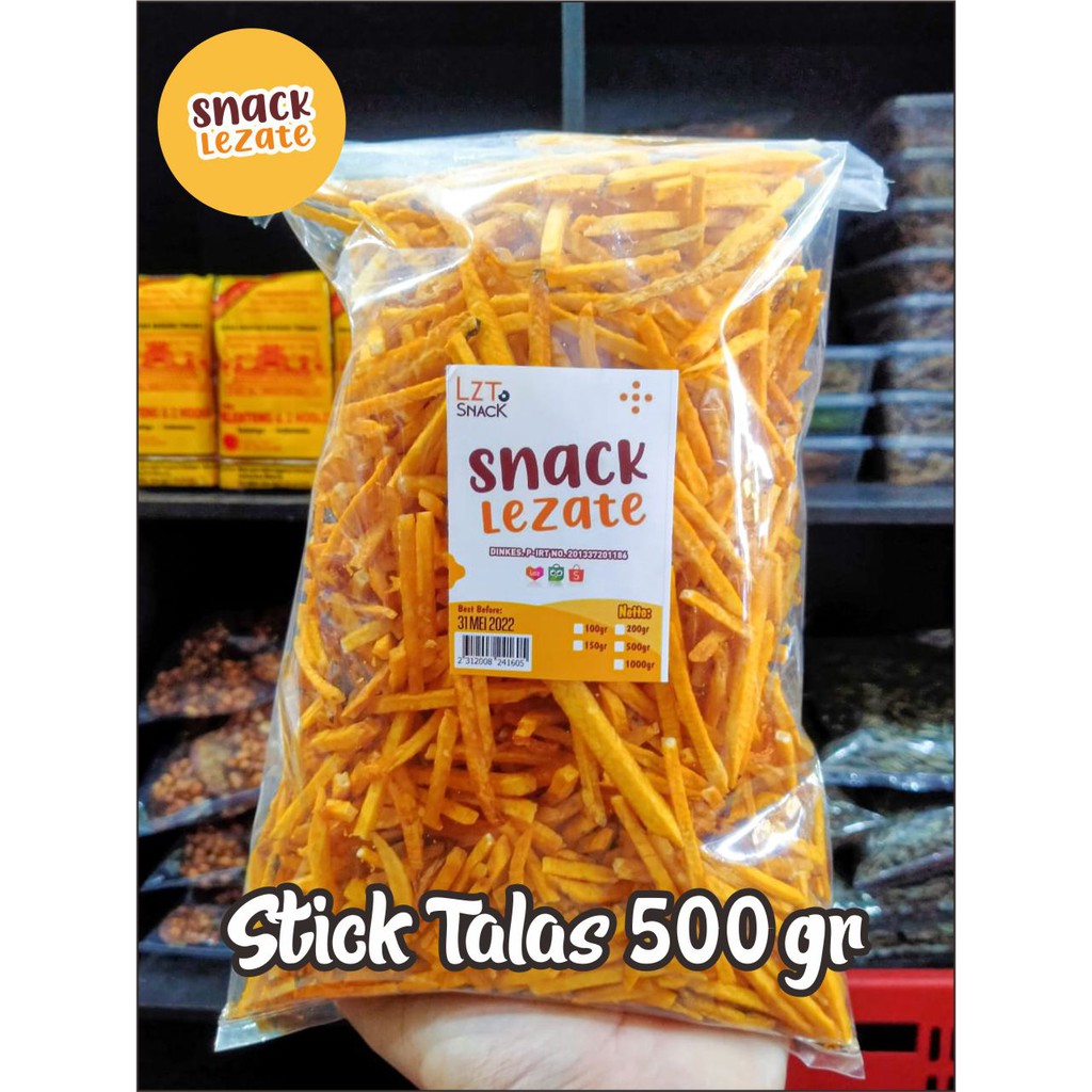 Jual Kripik Talas 500gr / Stik Talas Gurih Asin Snack Kiloan Murah ...