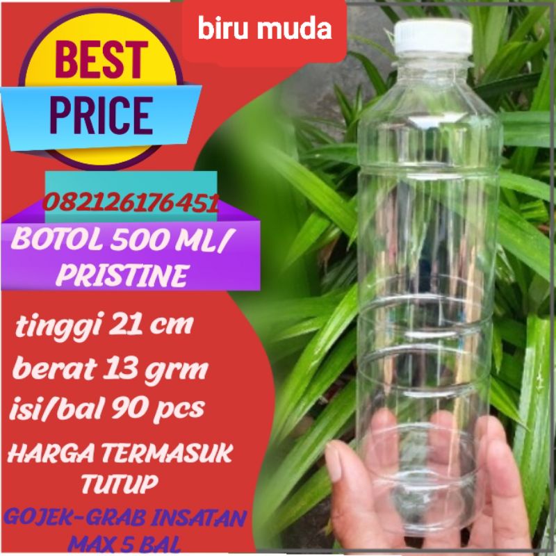 Jual Botol Pristine 500Ml-Botol Plastik 500Ml-Botol Minuman 500Ml-[Per ...
