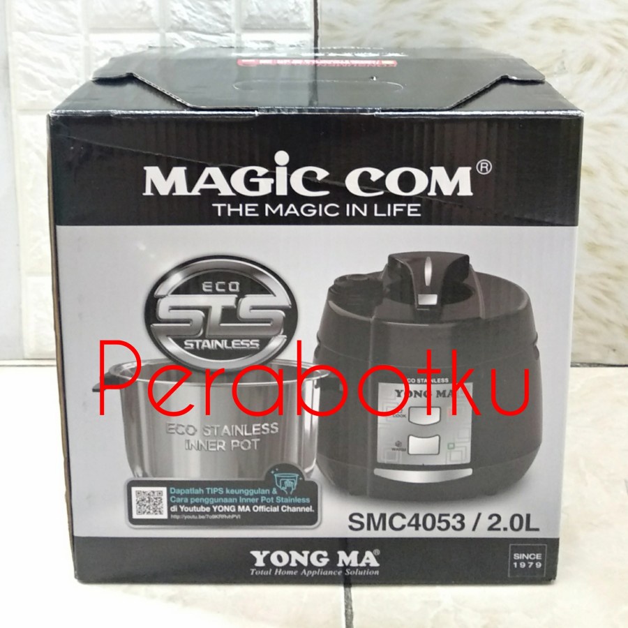 Jual Magic Com Yong Ma Wing 2 Liter SMC4053 / Rice Cooker Stainless ...