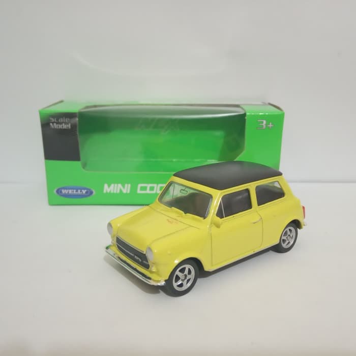 Jual Diecast mini cooper 1300 miniatur mobil moris polos Welly skala 60 ...