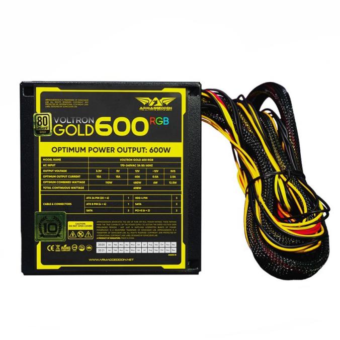 Jual BARU! Armaggeddon Voltron 600 80+ Gold RGB 600W - Power Supply | Shopee Indonesia