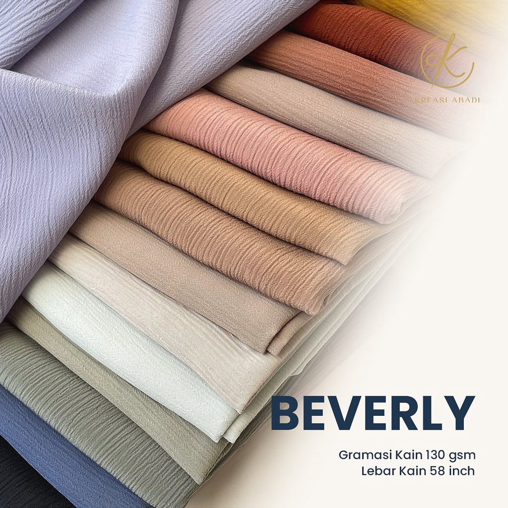 Jual Kain Beverly Woven Crinkle | Gramasi 130gsm | harga per yard ...