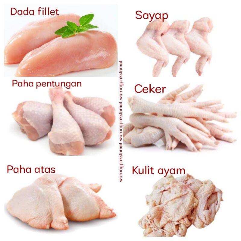 Jual Dada ayam fillet / Paha pentungan / Paha atas / Sayap ayam / Ceker ...