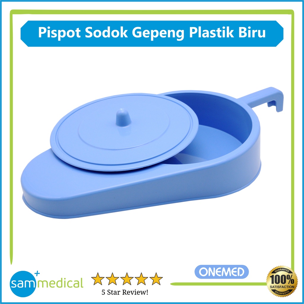 Jual OneMed Pispot Sodok Gepeng / Stikpan Plastik - Biru | Shopee Indonesia