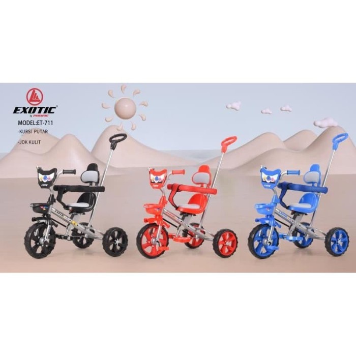 Jual EXOTIC ET-711 Tricycle Stroller Micro Trike Smart Trike Sepeda BMX ...