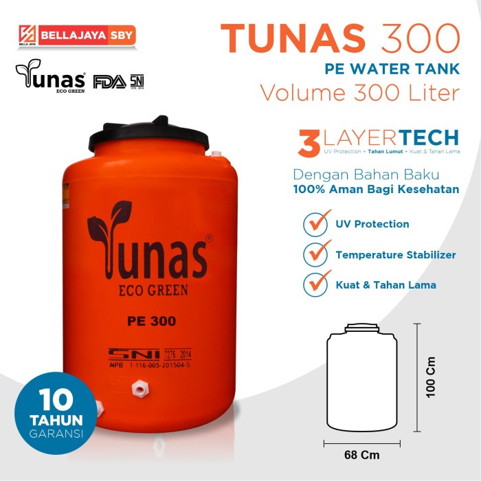 Jual Tandon Air 300 Liter Tunas | Shopee Indonesia