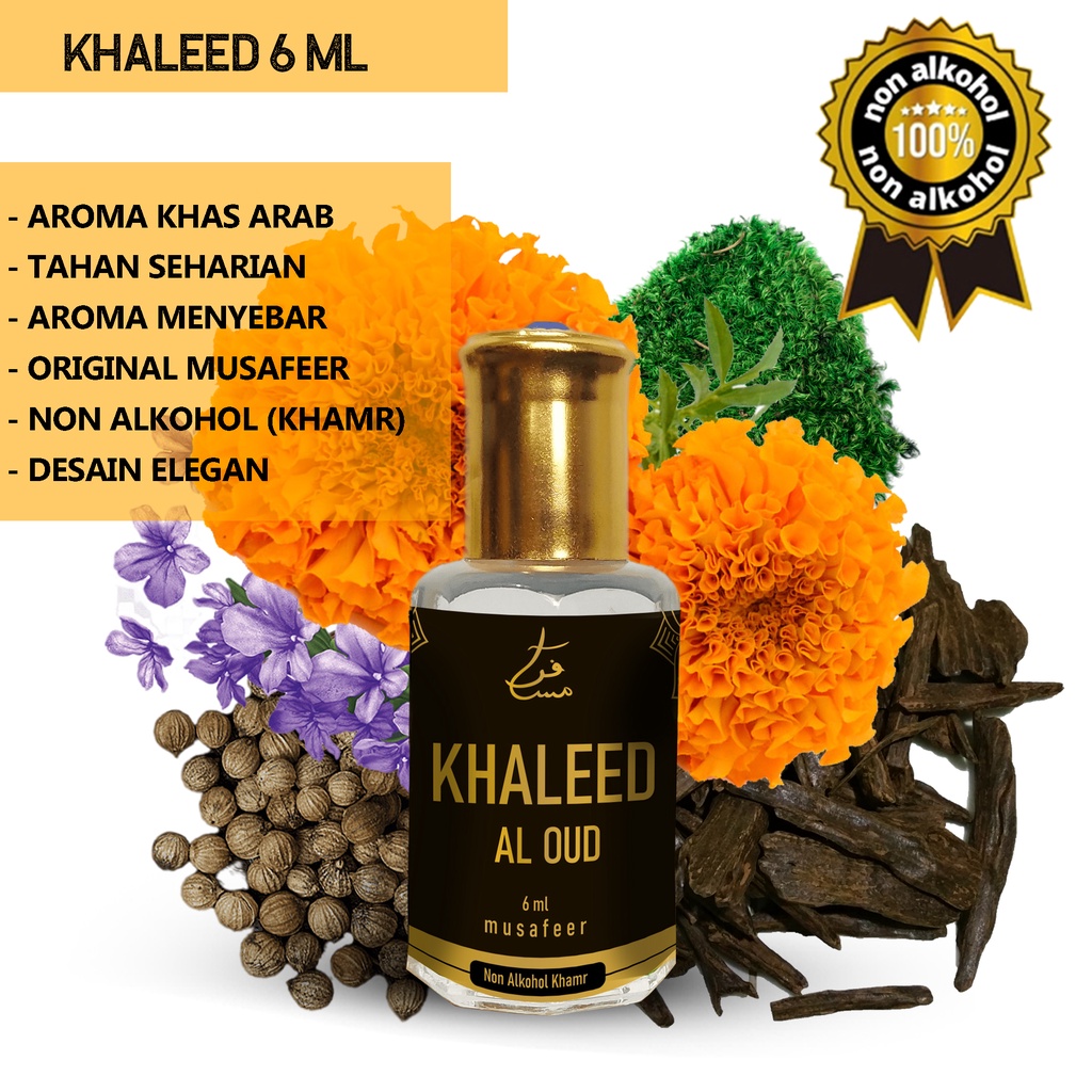 Jual PARFUM SHOLAT KHALEED AL OUD 6 ML PARFUM ARAB NON ALKOHOL KHAMR ...