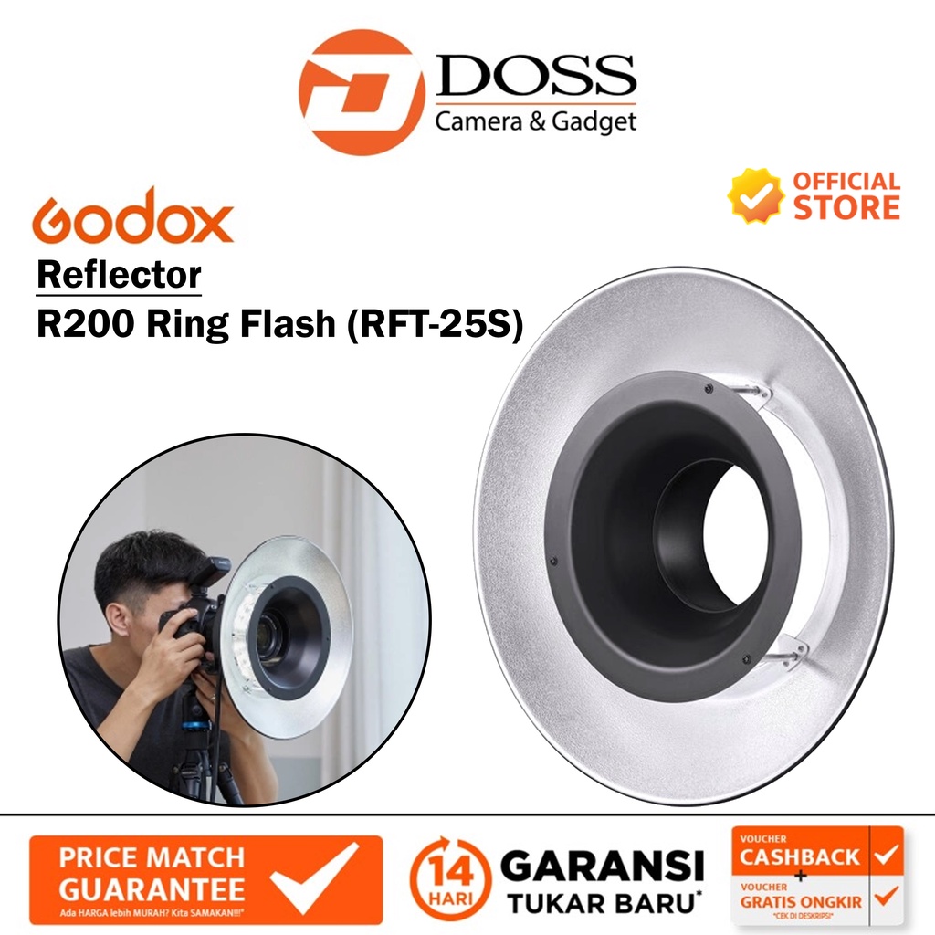 Jual Godox Reflector for R200 Ring Flash (RFT-25S) | Shopee Indonesia