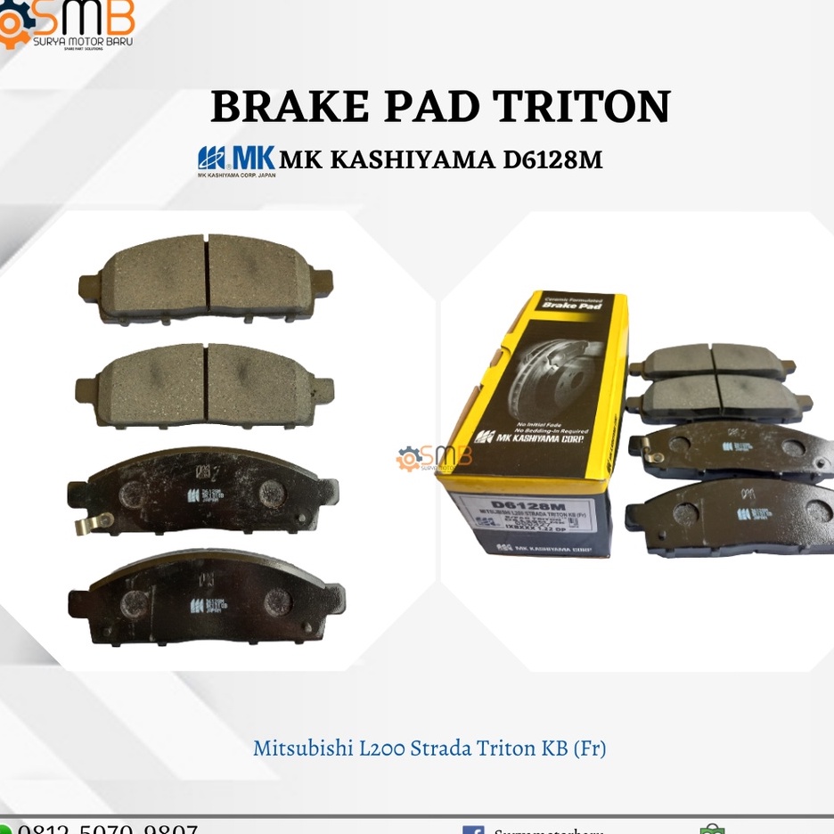 Jual KAMPAS REM DEPAN BRAKE PAD MITSUBISHI L200 STRADA TRITON MK ...