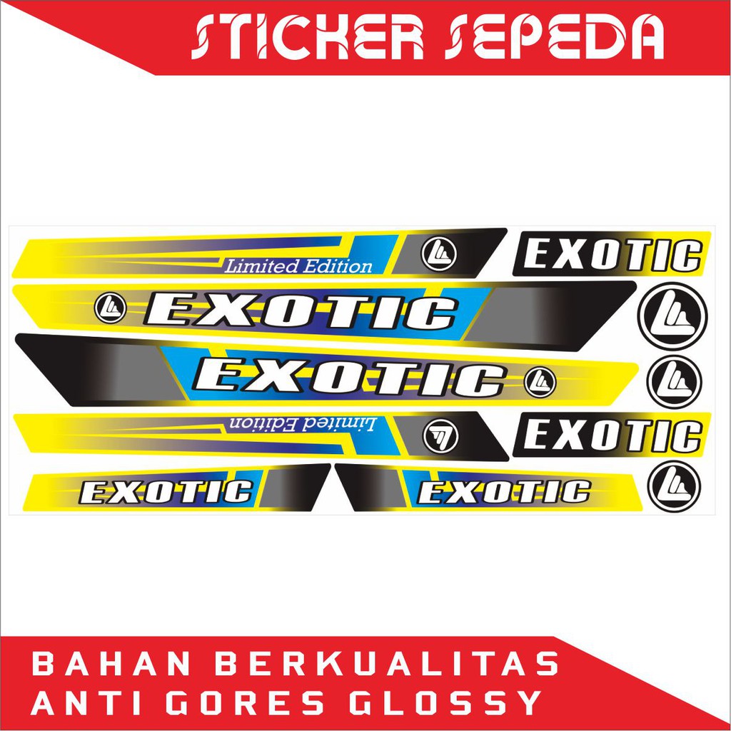 Jual STICKER SEPEDA - STICKER SET SEPEDA MEREK EXOTIC - 01 - SAHILA ...
