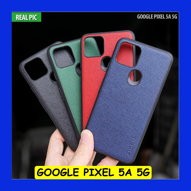 Jual Google Pixel 5A 5G - Leather Canvas Texture Hybrid Case Cover ...