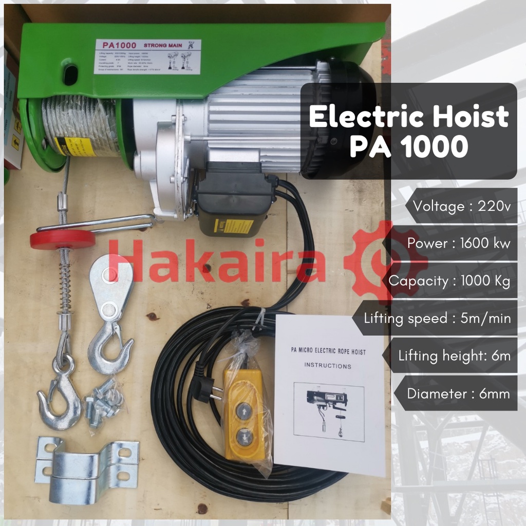Jual Katrol Listrik / Electric Hoist PA 1000 | Shopee Indonesia