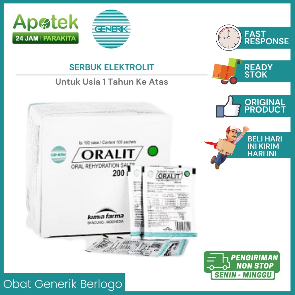 Jual Oralit obat untuk menggantikan kadar elektrolit dan mineral tubuh ...