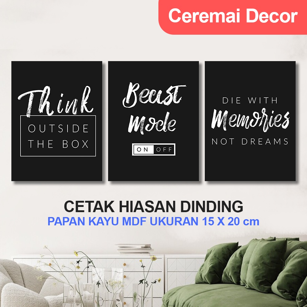 Jual CM DECOR - QUOTES HIASAN DINDING AESTHETIC PAJANGAN RUMAH WALL ...
