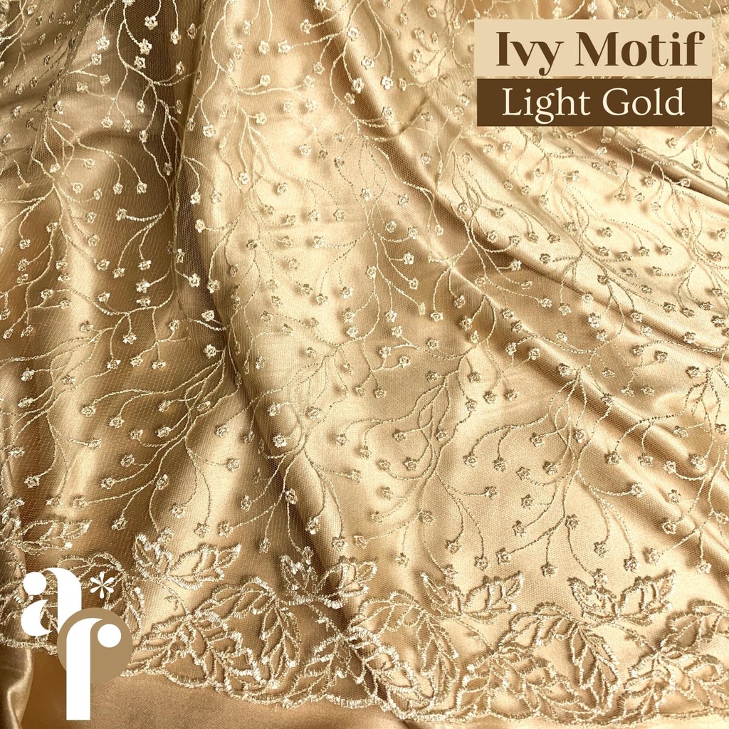 Jual ½ meter Kain Brukat Premium Akar Tepi Daun / Ivy Motif Brokat Tile ...