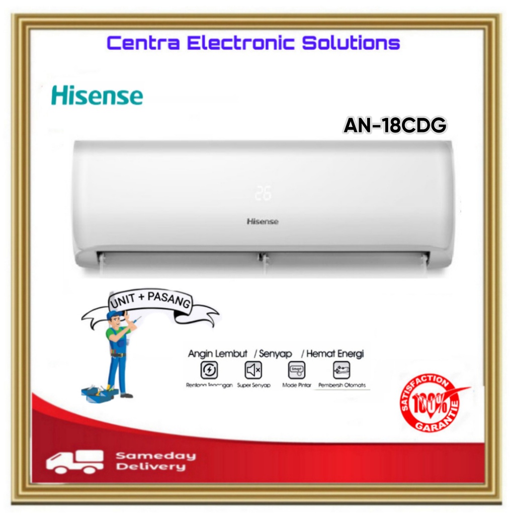 Jual AC Hisense AN18CDG / AN-18CDG Split 2 PK Standard-Gratis ...