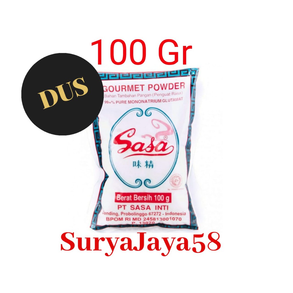 Jual Penyedap Rasa / Vetsin / Micin /MSG Sasa 100gr / Sasa 1 ons |Dus ...
