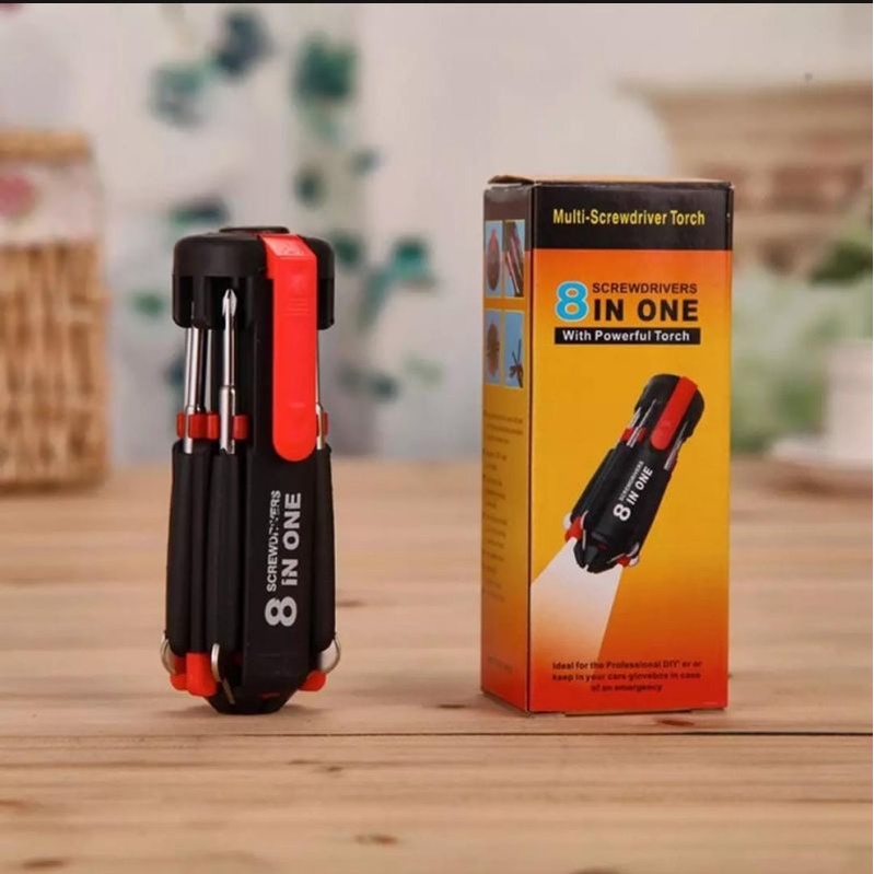 Jual Obeng Senter 8 in 1 Set Lampu Darurat | Shopee Indonesia