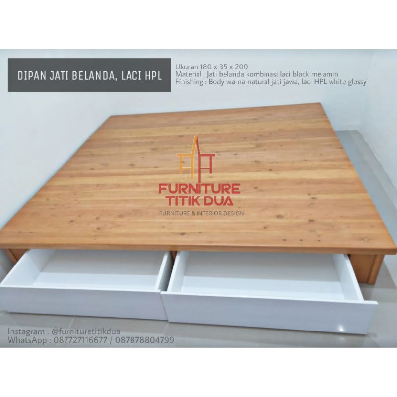 Jual DIPAN LACI 180 x 200 x 35 (Bisa custom HPL warna) | Shopee Indonesia
