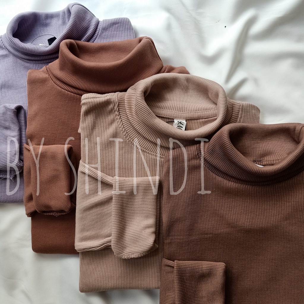 Jual RIB TURTLE NECK Premiun/ Kaos Turtle Neck / Kerah tinggi / Tshirt ...