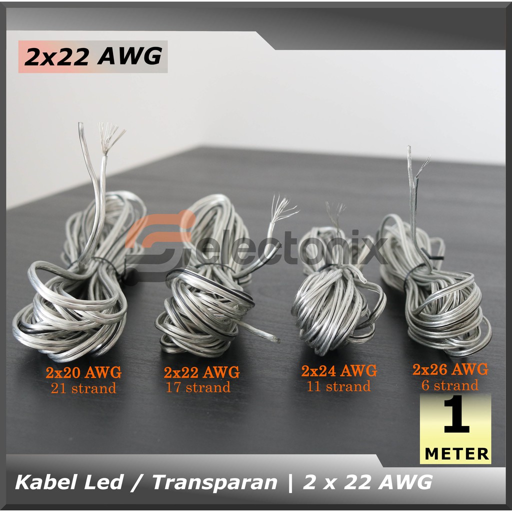 Jual Kabel Listrik 2 x 22 AWG | Transparan [100m] | Shopee Indonesia