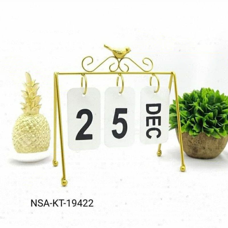 Jual Kalender Tanggalan Besi Gold NSA-KT19422 | Shopee Indonesia