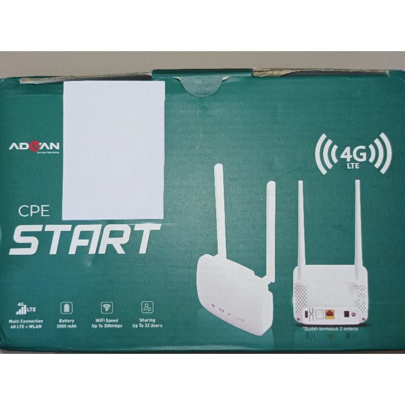 Jual Modem wifi advan cpe start Unlock 4G All operator, seken like new ...